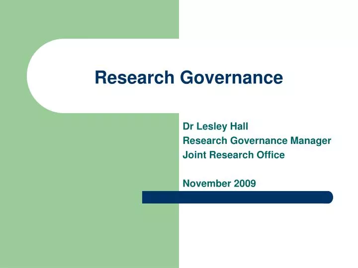 PPT - Research Governance PowerPoint Presentation, free download - ID ...