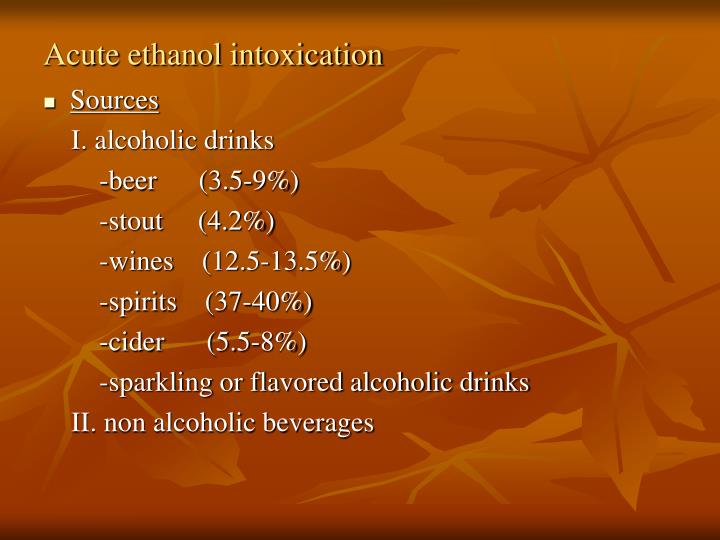 PPT - ACUTE ALCOHOL INTOXICATION PowerPoint Presentation - ID:1411795