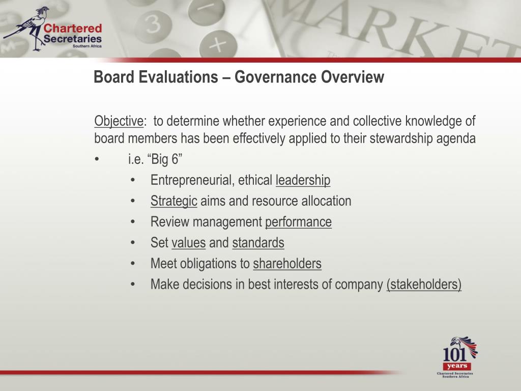 PPT - Role of the Company Secretary in Board Evaluation September 2010 ...
