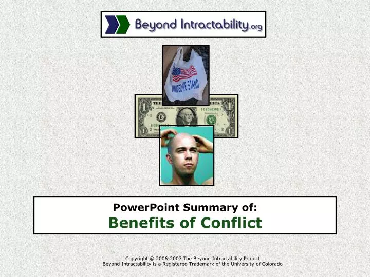 PPT - Copyright © 2006-2007 The Beyond Intractability Project Beyond ...