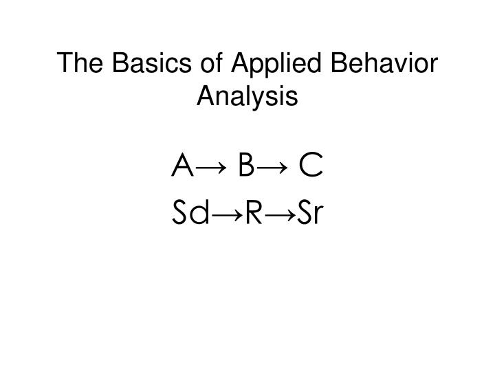 PPT - Basics of Applied Behavior Analysis PowerPoint Presentation - ID ...
