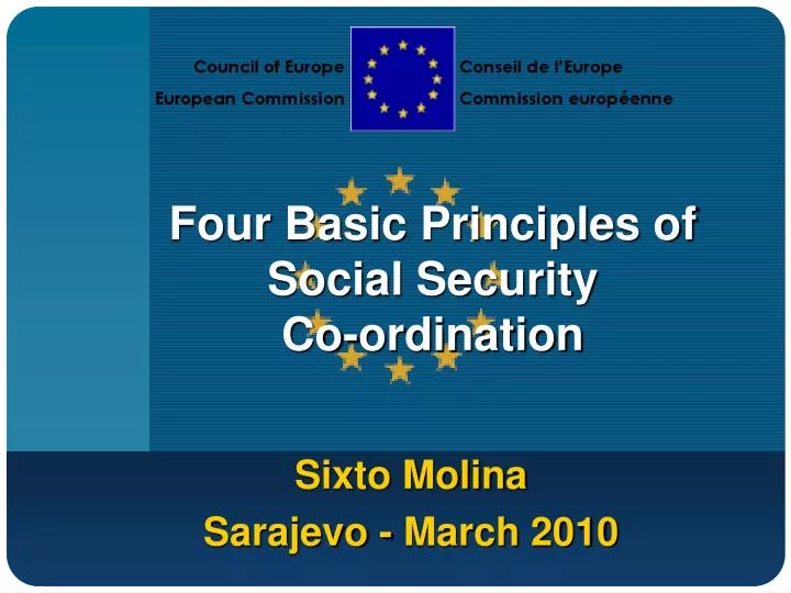 PPT - Four Basic Principles of Social Security Co-ordination PowerPoint ...