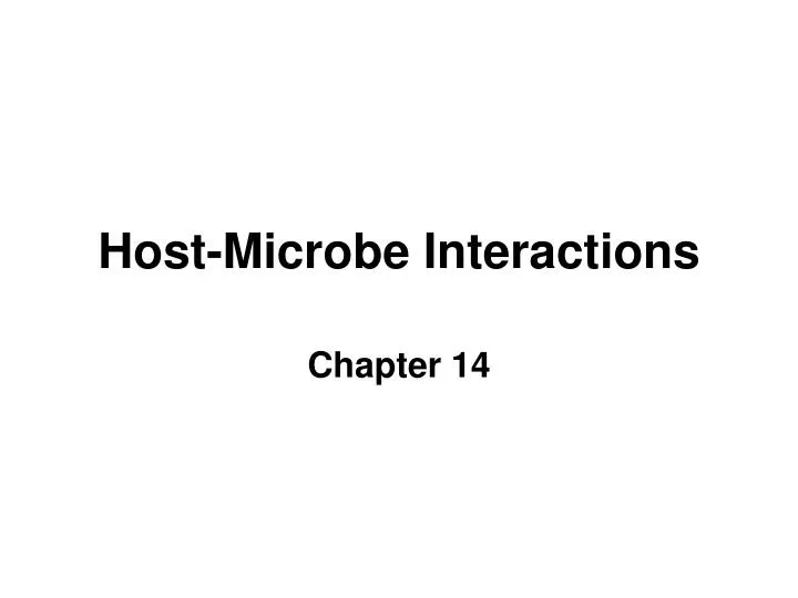 PPT - Host-Microbe Interactions PowerPoint Presentation, free download ...