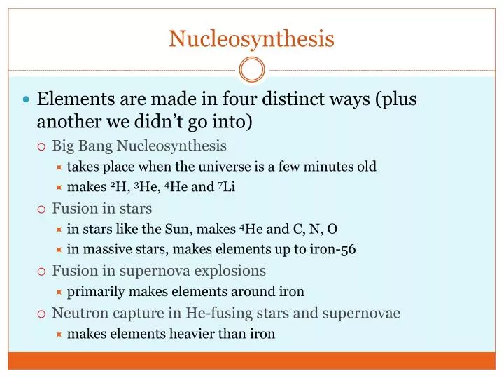 PPT - Nucleosynthesis PowerPoint Presentation, free download - ID:1414753
