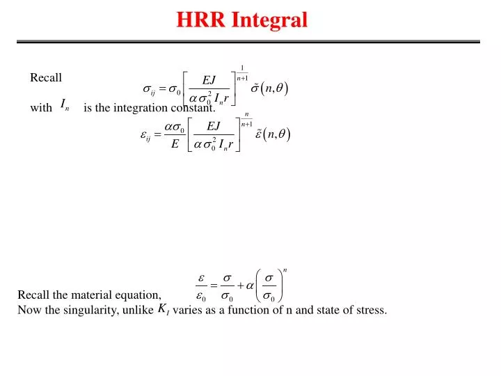 PPT - HRR Integral PowerPoint Presentation, free download - ID:1414859