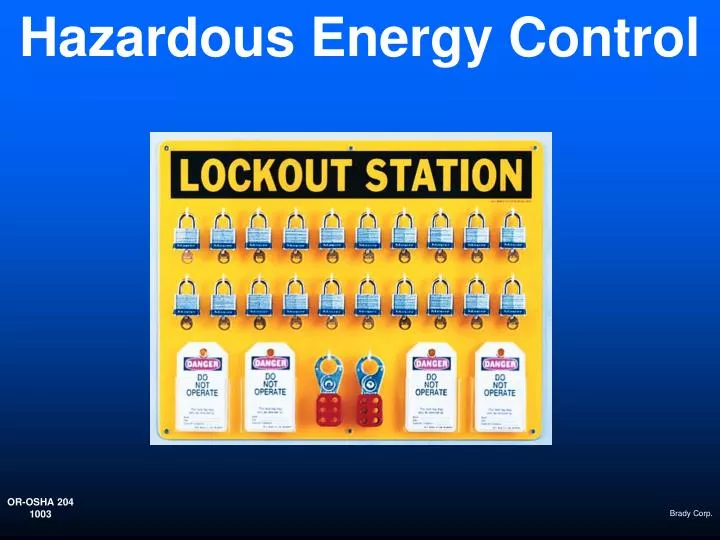PPT - Hazardous Energy Control PowerPoint Presentation, free download ...