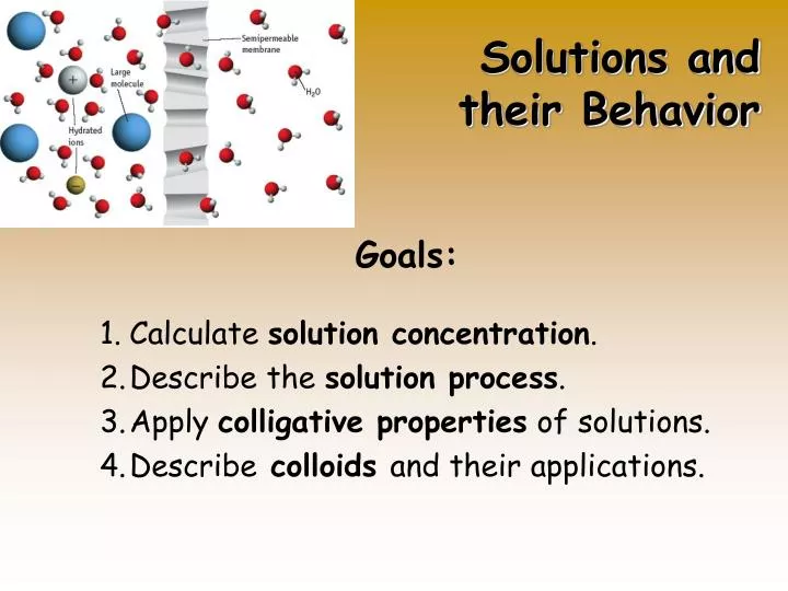 PPT - Solutions and their Behavior PowerPoint Presentation, free ...