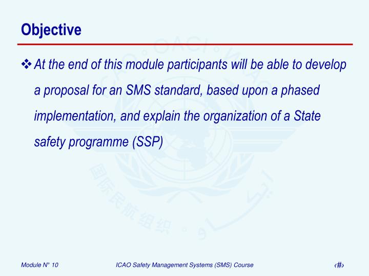 PPT - Module N° 10 – Phased approach to SSP and SMS implementation ...