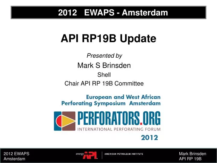 PPT - API RP19B Update PowerPoint Presentation, free download - ID:1416451