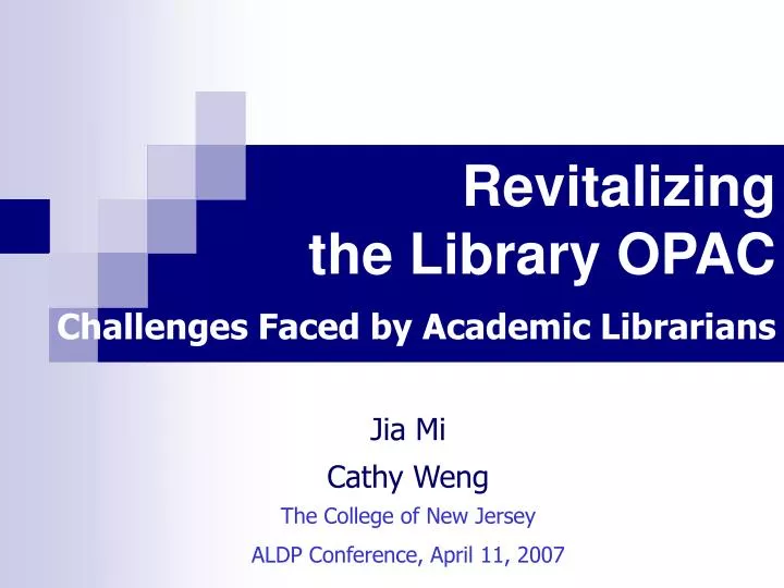 PPT - Revitalizing the Library OPAC PowerPoint Presentation, free ...
