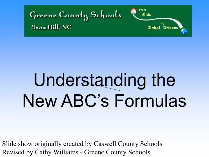 PPT - Understanding the New ABC’s Formulas PowerPoint Presentation ...