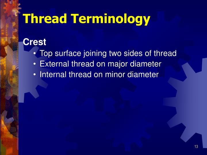 PPT - Threads and Thread Cutting PowerPoint Presentation - ID:141931