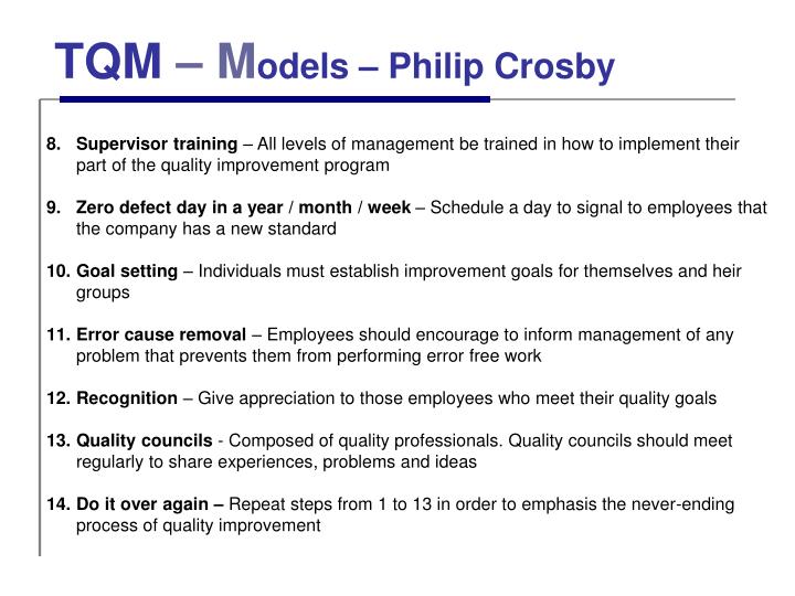 PPT - Introduction To “Total Quality Management” - TQM PowerPoint ...