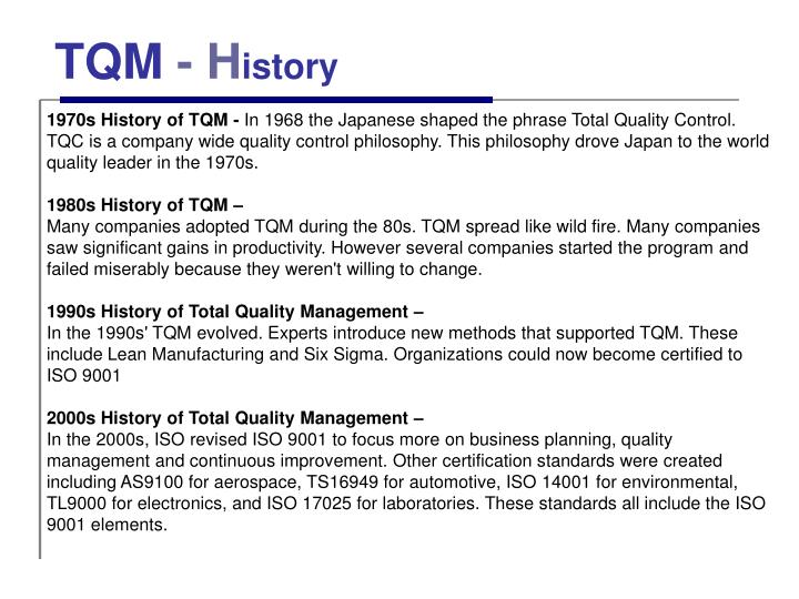PPT - Introduction To “Total Quality Management” - TQM PowerPoint ...