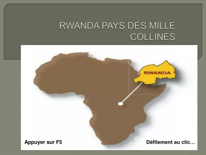 PPT - RWANDA PAYS DES MILLE COLLINES PowerPoint Presentation, free ...
