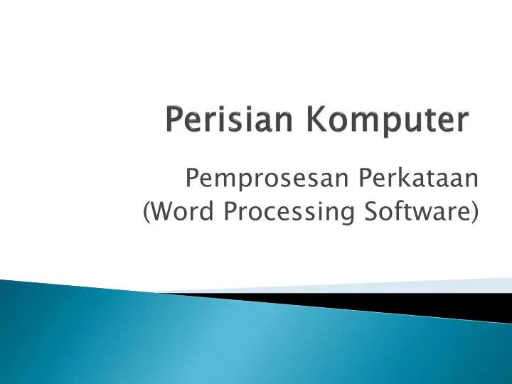 PPT - Perisian Komputer PowerPoint Presentation, free download - ID:1420539