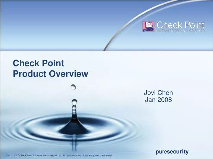 PPT - Check Point Product Overview PowerPoint Presentation, free ...
