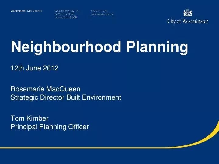 PPT - Neighbourhood Planning PowerPoint Presentation, free download ...