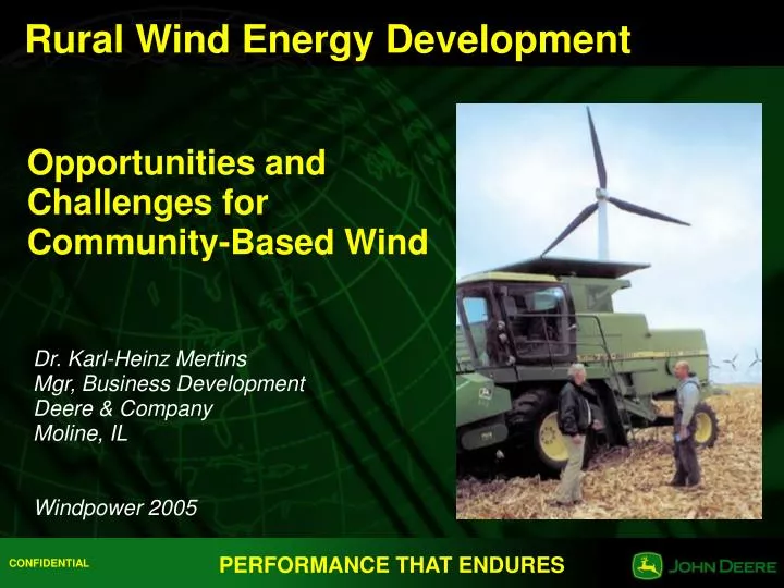 PPT - Rural Wind Energy Development PowerPoint Presentation, free ...