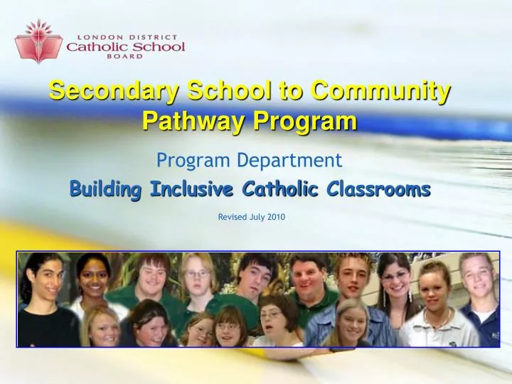 PPT - Secondary School to Community Pathway Program PowerPoint ...