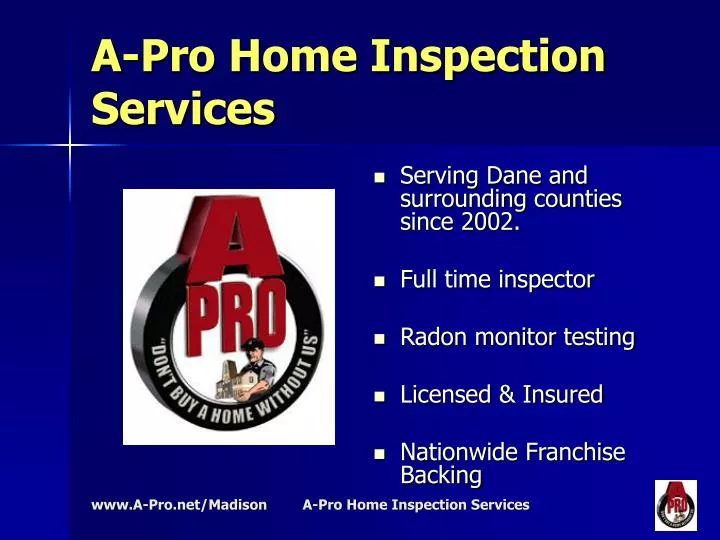 PPT - A-Pro Home Inspection Services PowerPoint Presentation, free ...