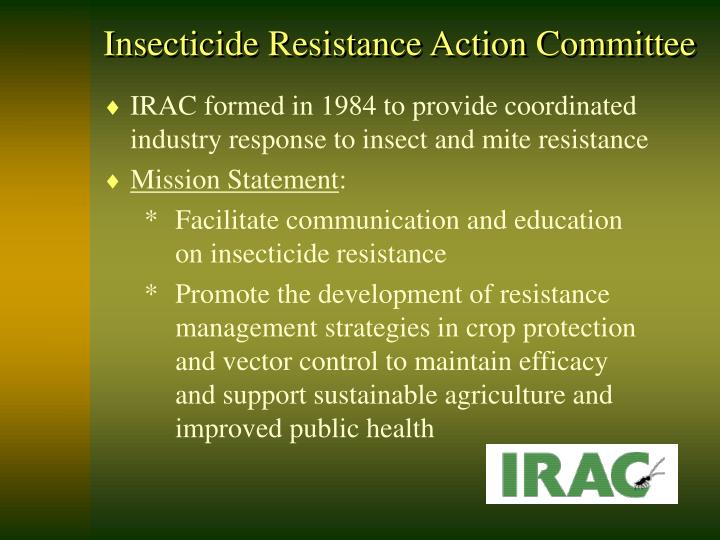PPT - The Insecticide Resistance Mode of Action Educational Initiative ...