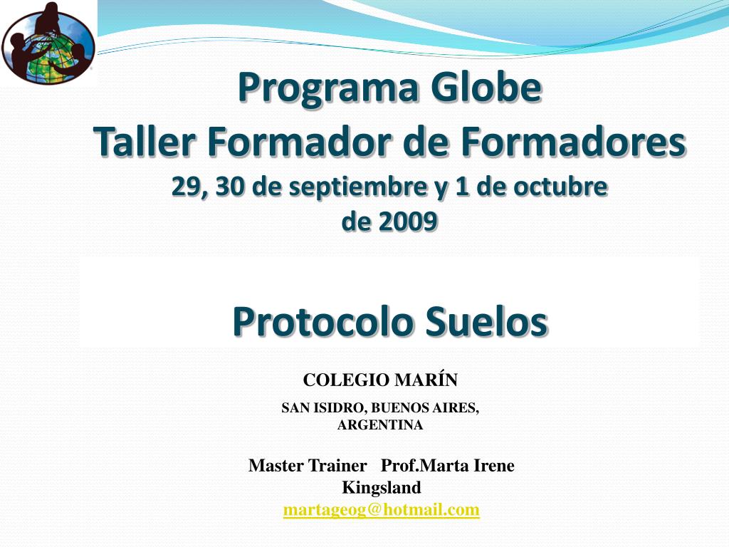 PPT - Programa Globe Taller Formador de Formadores 29, 30 de septiembre ...