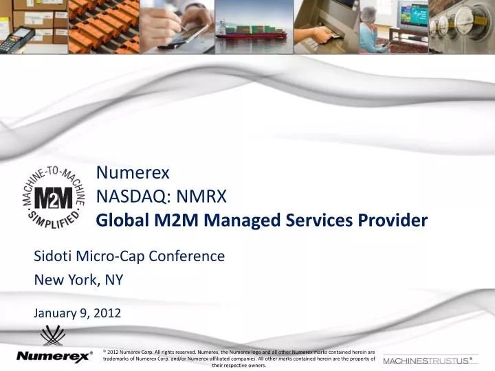 PPT - Numerex NASDAQ: NMRX Global M2M Managed Services Provider ...