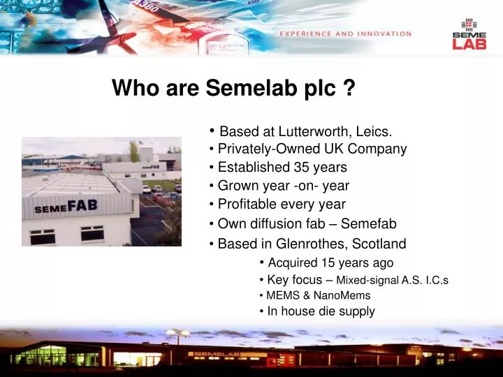 PPT - Who are Semelab plc ? PowerPoint Presentation, free download - ID ...
