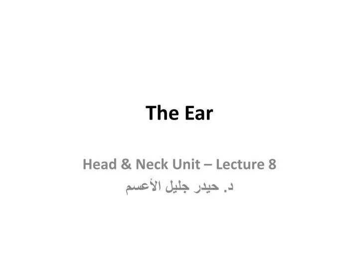 PPT - The Ear PowerPoint Presentation, free download - ID:1424610