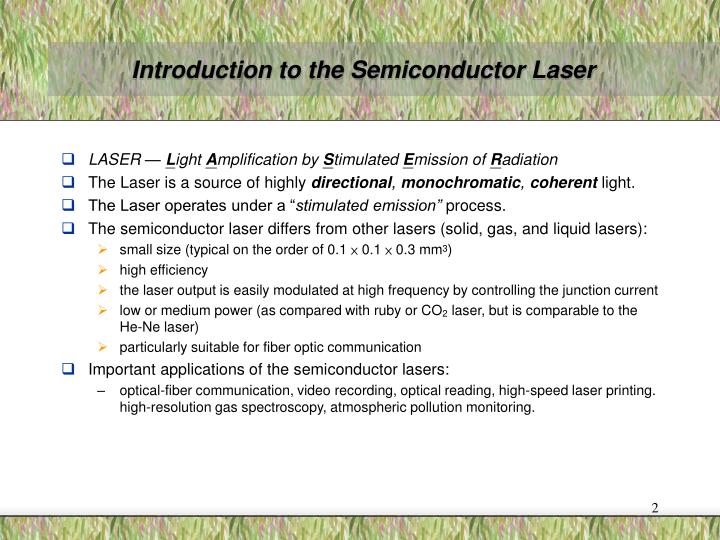 PPT - IV. Laser Diode (LD) or Semiconductor Laser PowerPoint ...