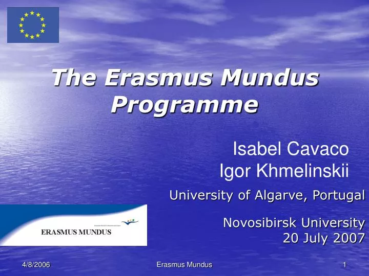 PPT - The Erasmus Mundus Programme PowerPoint Presentation, free download - ID:1425889