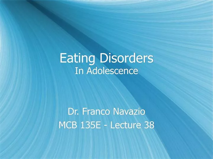 PPT - Eating Disorders PowerPoint Presentation, free download - ID:1426460