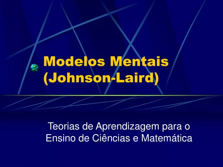 PPT - Modelos Mentais (Johnson-Laird) PowerPoint Presentation, free ...