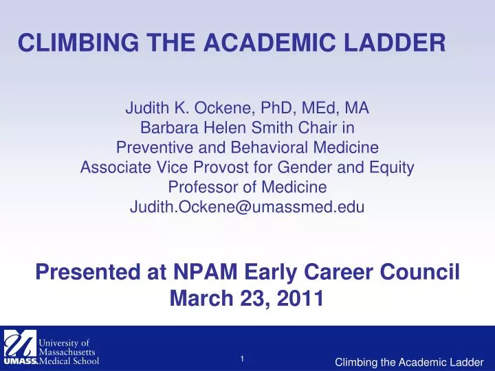 PPT - Climbing the Academic Ladder PowerPoint Presentation, free ...