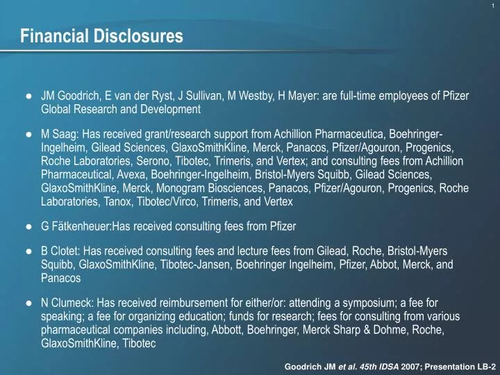 PPT - Financial Disclosures PowerPoint Presentation, free download - ID ...
