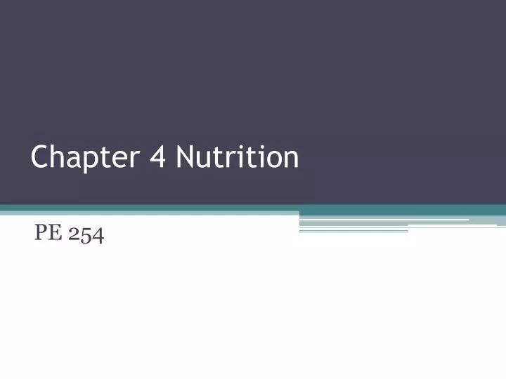 PPT - Chapter 4 Nutrition PowerPoint Presentation, free download - ID ...