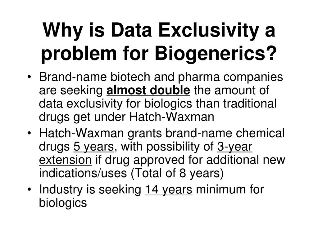 PPT - The Importance of Federal Biogenerics Legislation to States ...