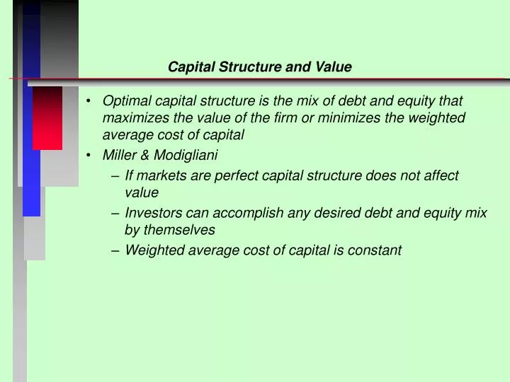 PPT - Capital Structure and Value PowerPoint Presentation, free ...