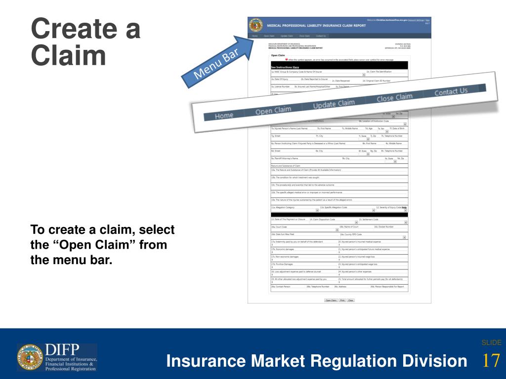 PPT - Medical Professional Liability Insurance Claim Reports PowerPoint ...