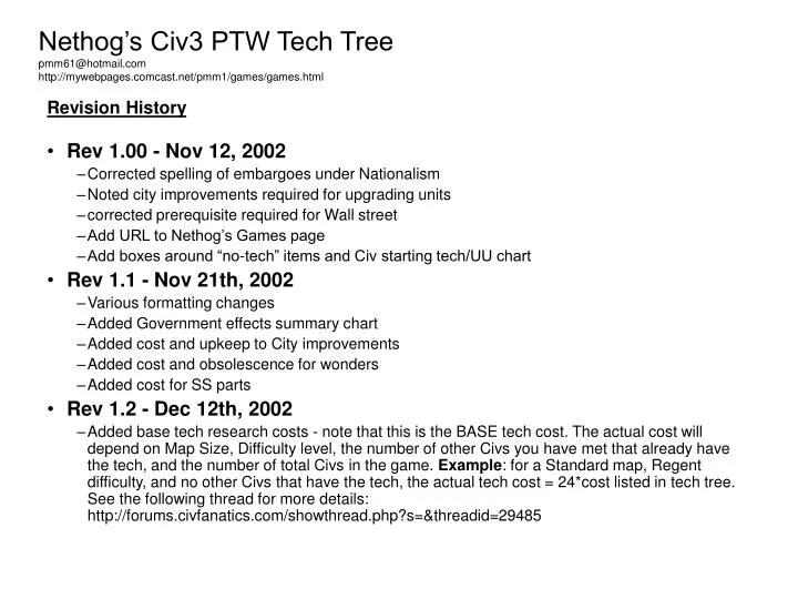 PPT - Revision History PowerPoint Presentation, free download - ID:1429187