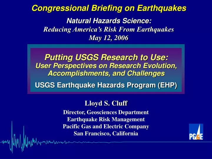 PPT - Putting USGS Research to Use: User Perspectives on Research ...