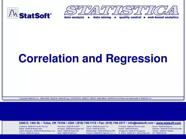 PPT - Correlation and Regression PowerPoint Presentation, free download ...