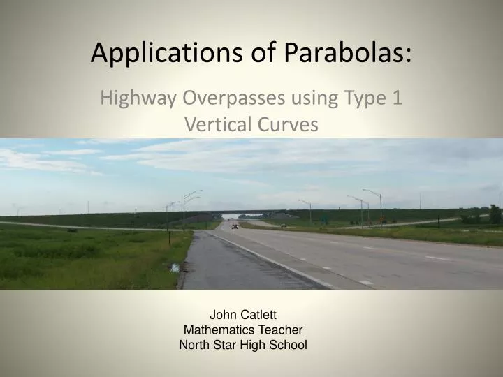 PPT - Applications of Parabolas: PowerPoint Presentation, free download ...
