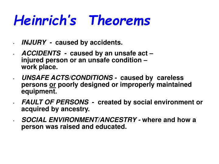 PPT - ACCIDENT CAUSATION PowerPoint Presentation - ID:143128