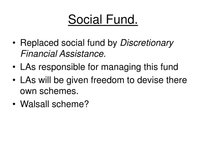 PPT - Social Fund. PowerPoint Presentation, free download - ID:1431479