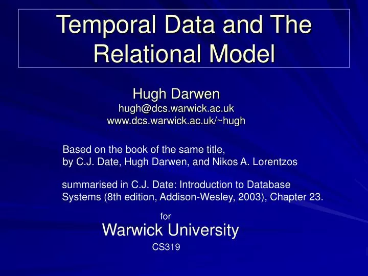 Ppt Temporal Data And The Relational Model Powerpoint Presentation 7996