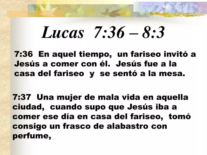 PPT - Lucas 7:36 – 8:3 PowerPoint Presentation, free download - ID:1433274
