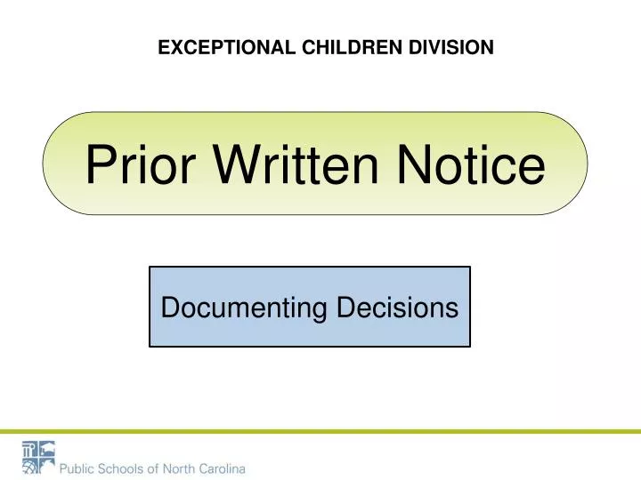 PPT - Prior Written Notice PowerPoint Presentation, free download - ID ...