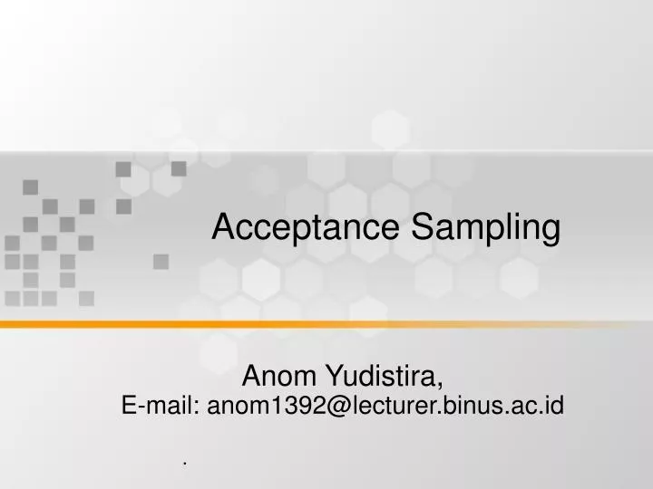 PPT - Acceptance Sampling PowerPoint Presentation, free download - ID:1433486